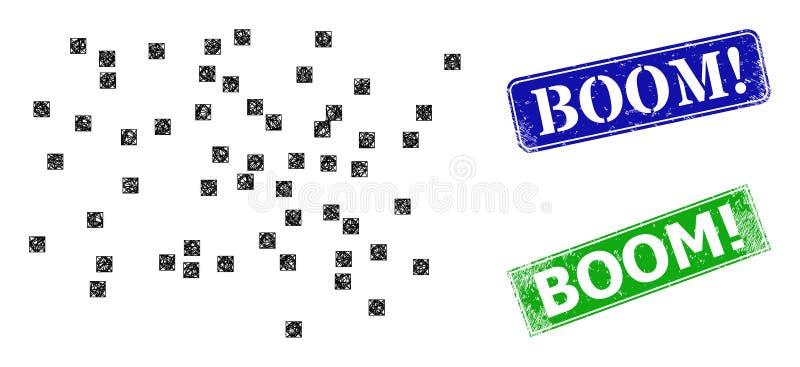 Vector Dust Particles Collage of Small Circles with Textured Blow Up ...