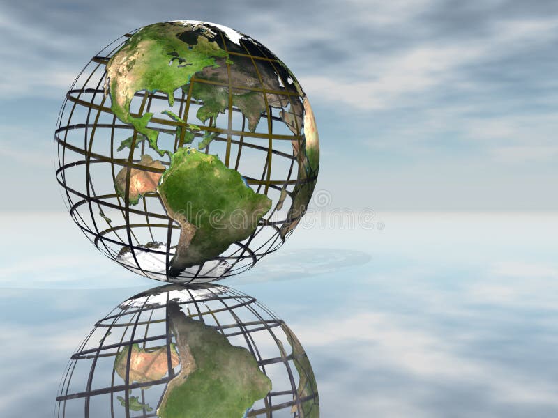 Mesh Earth stock illustration. Illustration of europe - 1282181