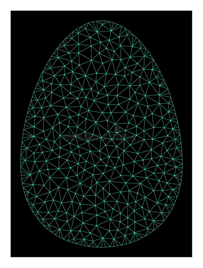 Mesh Egg in Polygonal 2D Vector Style Stock Vector - Illustration of ...