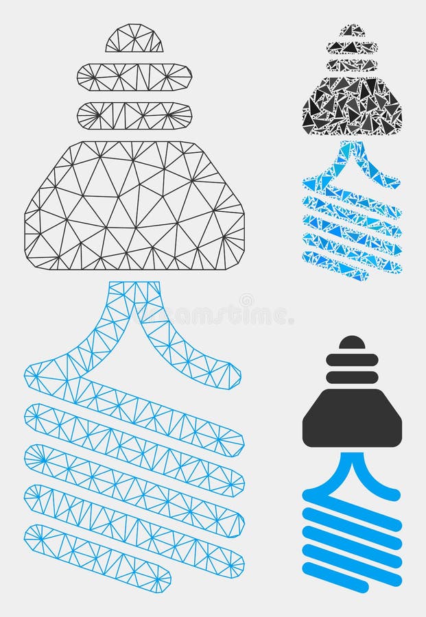 Energy Saving Light Bulb Vector Mesh Network Model and Triangle Mosaic ...