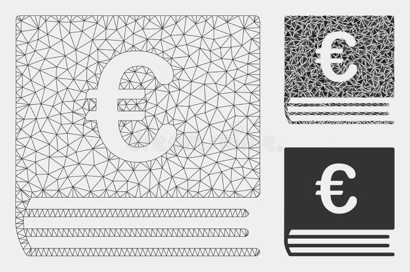 Euro Bookkeeping Book Vector Mesh Network Model and Triangle Mosaic ... Euro Bookkeeping Book Vector Mesh Network Model and Triangle Mosaic ...