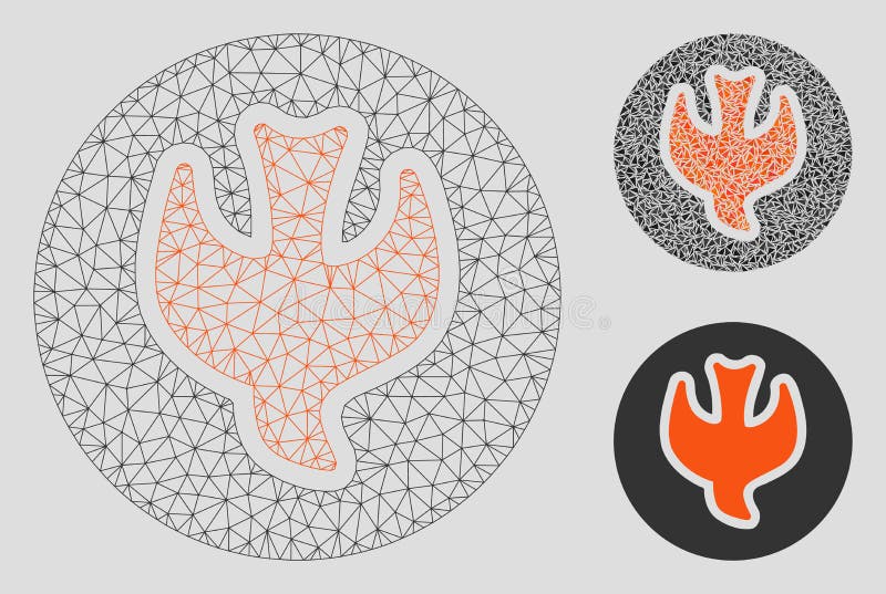 Falling Soul Vector Mesh Wire Frame Model and Triangle Mosaic Icon ...