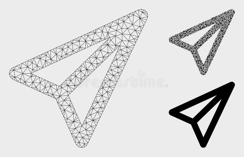 Freelance Vector Mesh 2D Model and Triangle Mosaic Icon Stock Vector ...