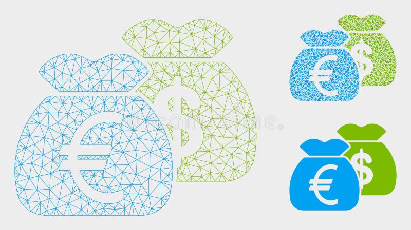 Funds Vector Mesh 2D Model and Triangle Mosaic Icon Stock Vector ...