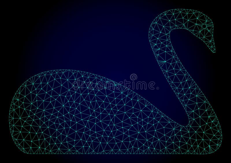 Goose Polygonal Frame Vector Mesh Illustration Stock Vector ...