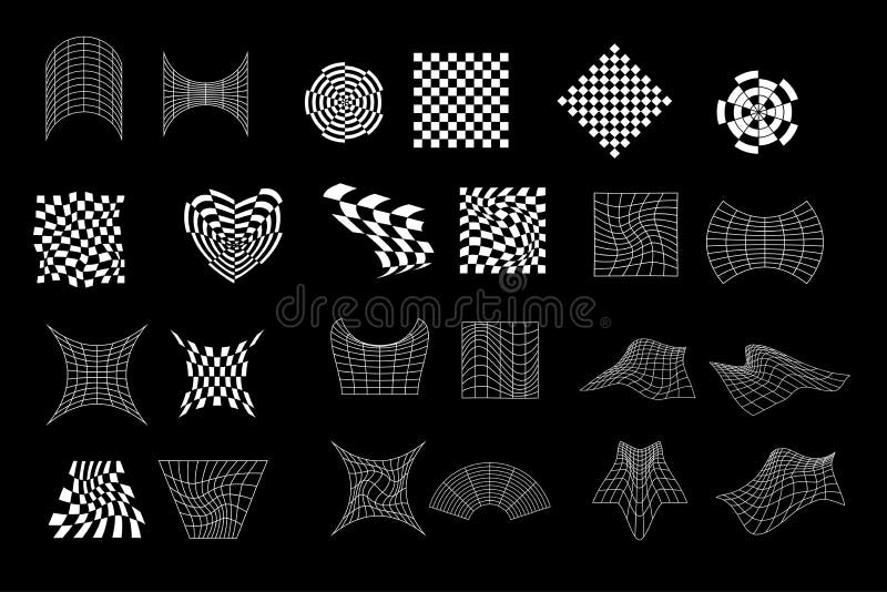 Streetwear Mesh Assets 3D Wareframe Grid Futuristic Shape Abstract ...