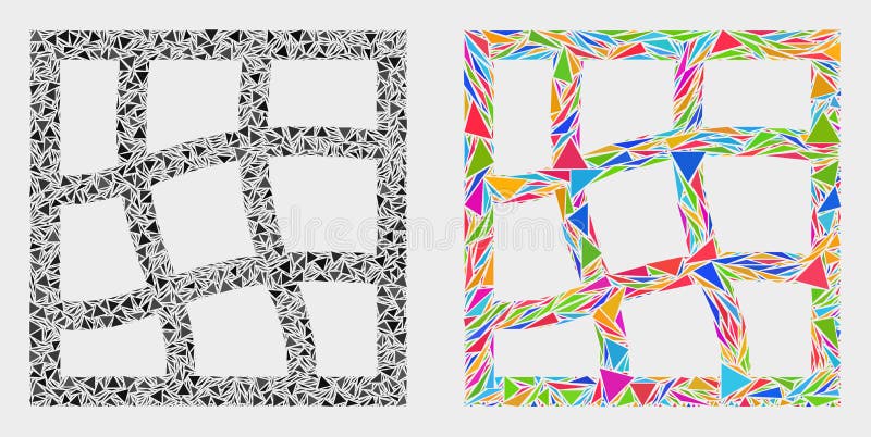 Vector Mesh Grid Mosaic Icon of Triangles Stock Vector - Illustration ...