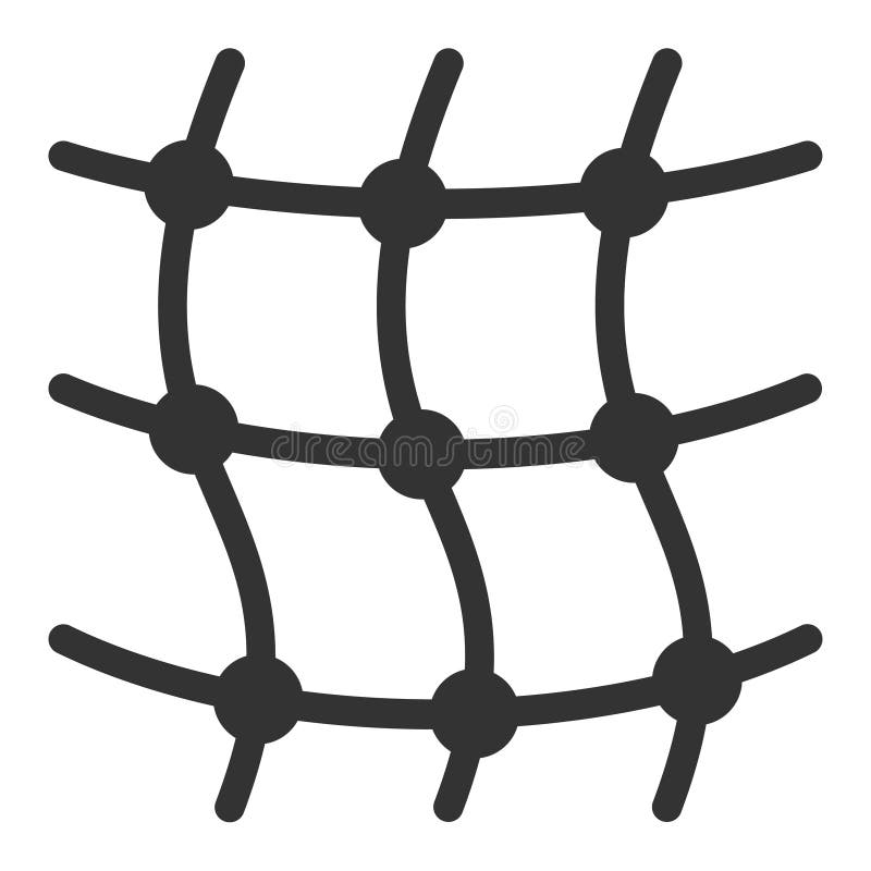 Flat Vector Mesh Grid Icon stock vector. Illustration of abstract ...