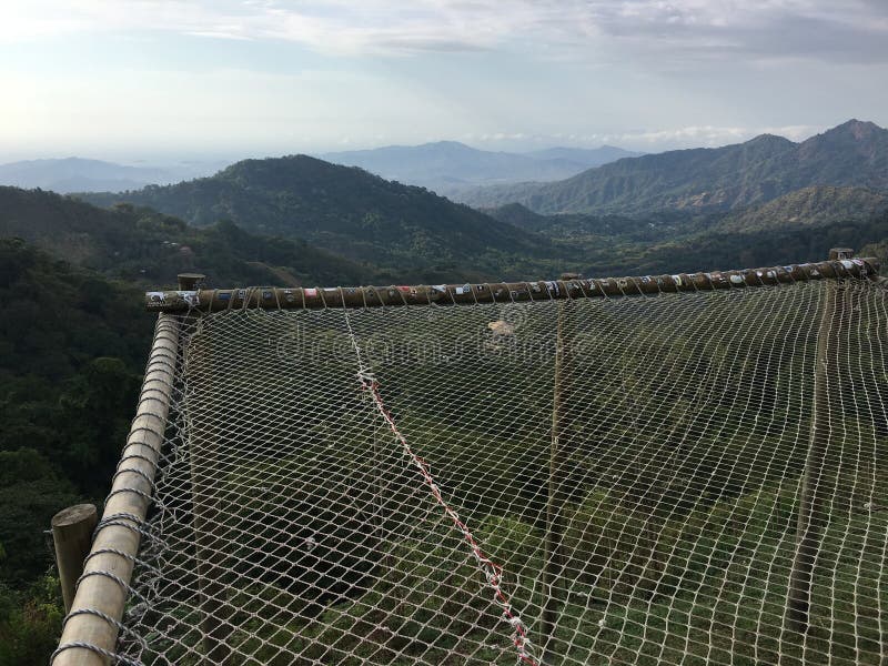 A Mesh Hammock Net in the Jungle on the Mountains Stock Image - Image ...