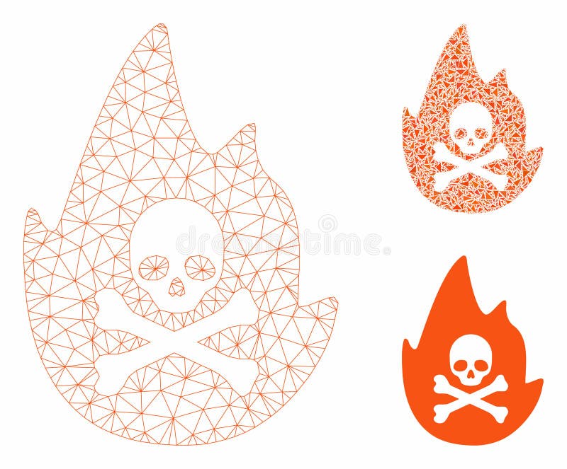 Hellfire Vector Mesh Network Model and Triangle Mosaic Icon Stock ...