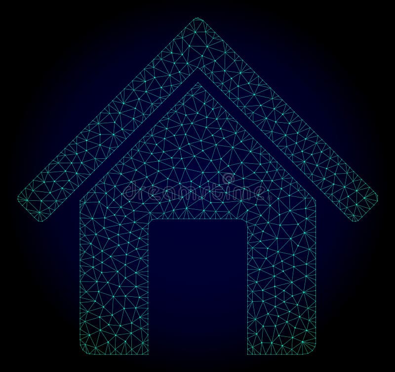 Home Polygonal Frame Vector Mesh Illustration Stock Vector ...