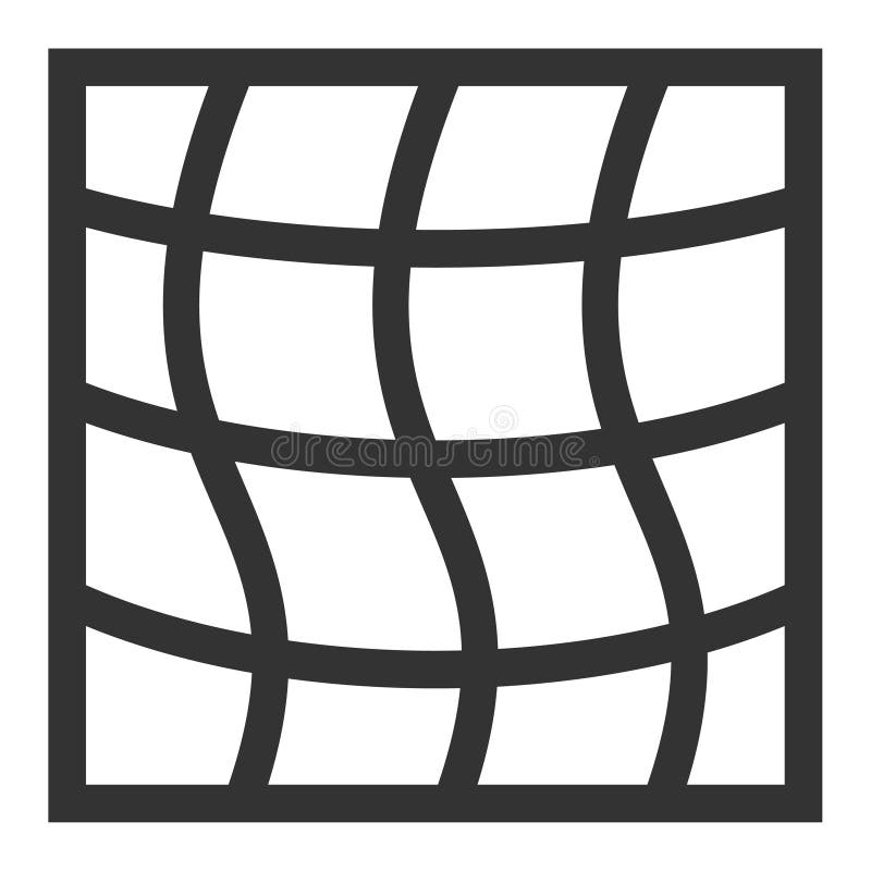 Mesh Net Icon with Textured Web 2.0 Seal Stock Illustration ...