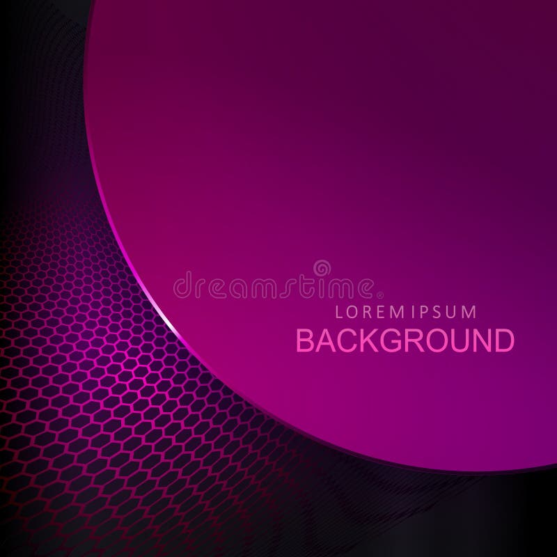 Mesh Illustration in Purple Hue with Round Shiny Frame Stock Vector ...