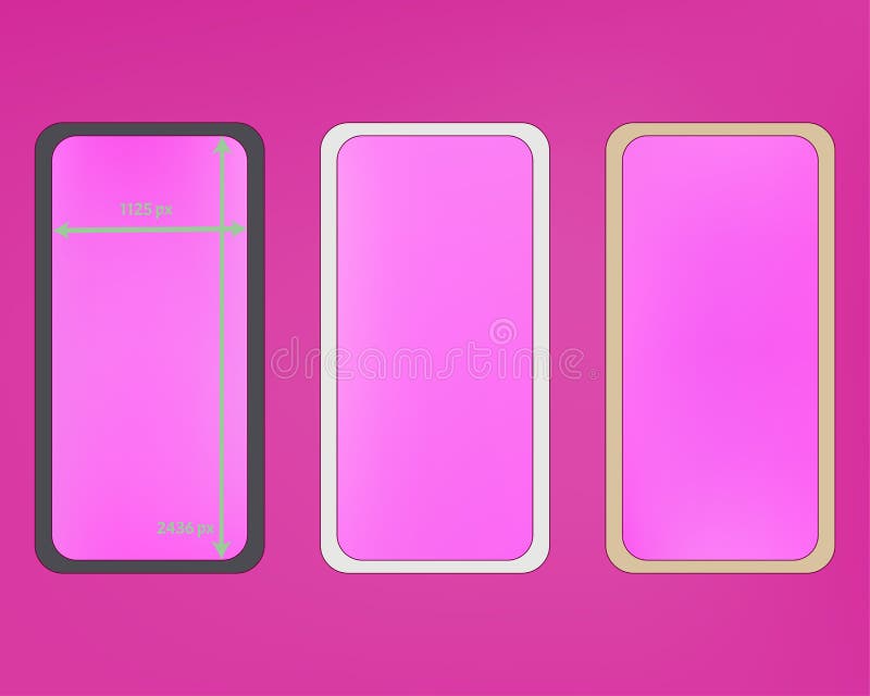 Mesh, Magenta Colored Phone Backgrounds Kit. Stock Vector ...