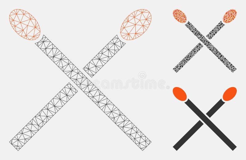 Matches Vector Mesh Network Model and Triangle Mosaic Icon Stock Vector ...