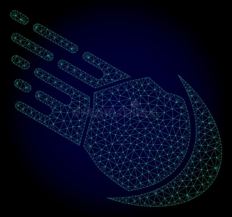 Meteor Polygonal Frame Vector Mesh Illustration Stock Vector ...