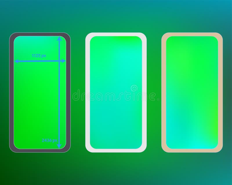 Mesh, Multicolor Phone Backgrounds Kit. Stock Vector - Illustration of ...