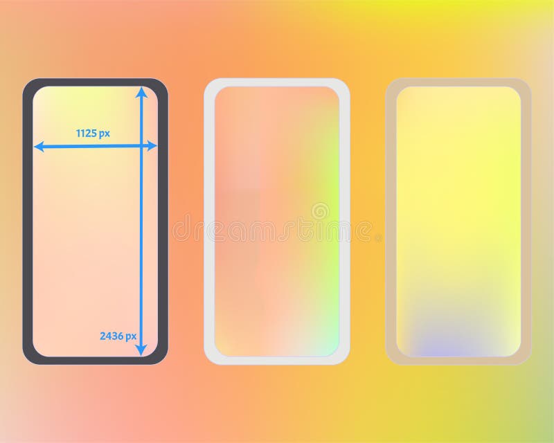 Mesh, Multicolor Phone Backgrounds Kit. Stock Vector - Illustration of ...