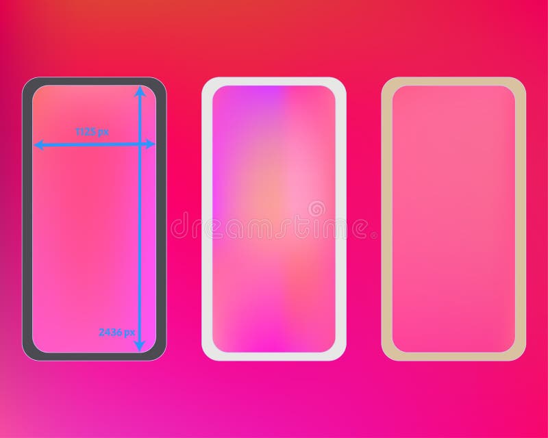 Mesh, Multicolor Phone Backgrounds Kit. Stock Vector - Illustration of ...