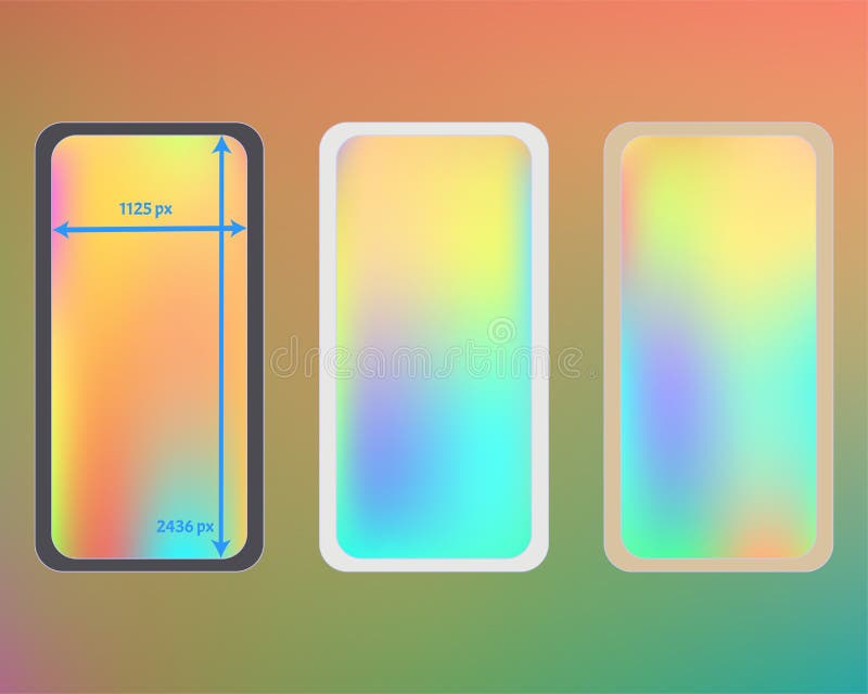 Mesh, Multicolor Phone Backgrounds Kit Stock Illustration ...