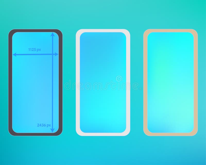 Mesh, Multicolor Phone Backgrounds Kit. Stock Vector - Illustration of ...