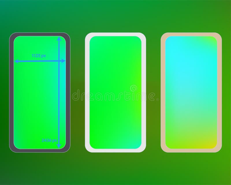 Mesh, Multicolor Phone Backgrounds Kit. Stock Vector - Illustration of ...