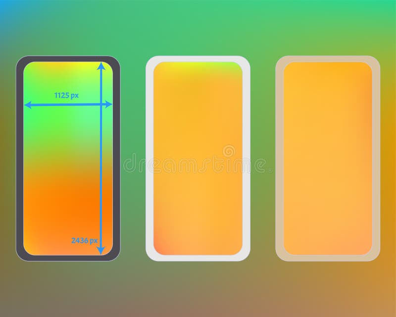 Mesh, Multicolor Phone Backgrounds Kit Stock Illustration ...