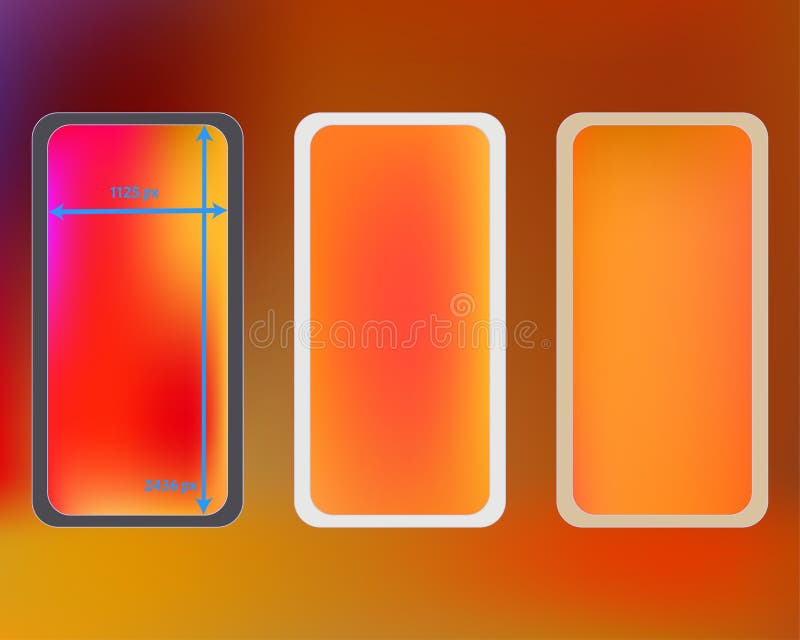 Mesh, Multicolor Phone Backgrounds Kit. Stock Vector - Illustration of ...