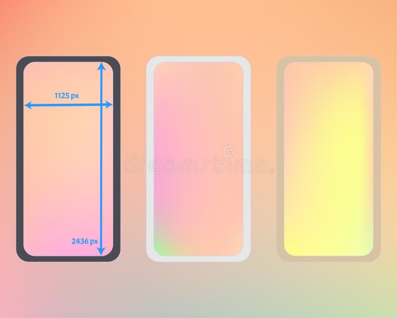 Mesh, Multicolor Phone Backgrounds Kit. Stock Vector - Illustration of ...