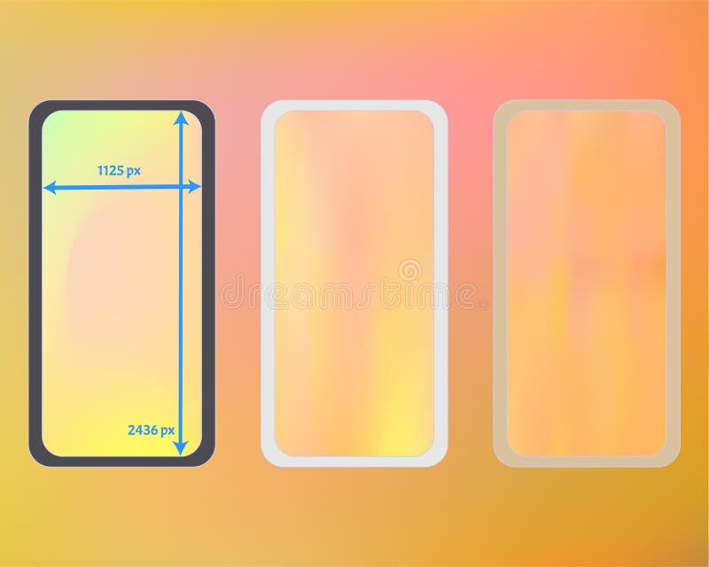 Mesh, Multicolor Phone Backgrounds Kit. Stock Vector - Illustration of ...