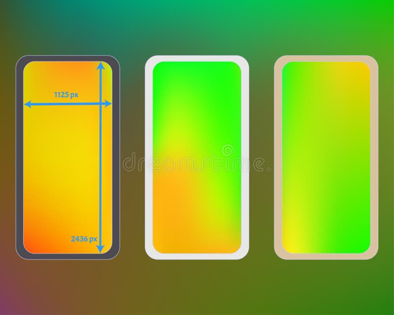 Mesh, Multicolor Phone Backgrounds Kit. Stock Vector - Illustration of ...