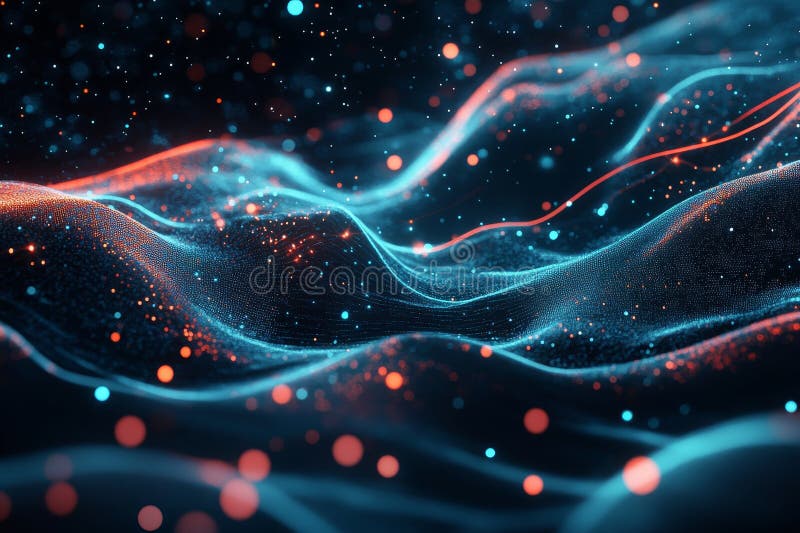 Mesh or Net Illustrated with Lines and Geometric Shapes. Technology and ...