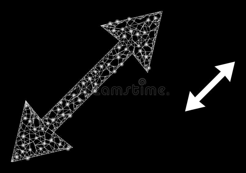 Net Size Web Mesh Icon with Glare Lightspots Stock Vector ...