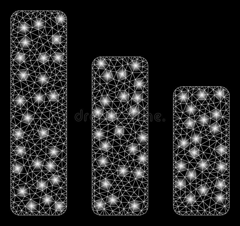 Mesh Network Bar Chart Decrease Intelligent Avec Les Taches Lumineuses Illustration de Vecteur ...