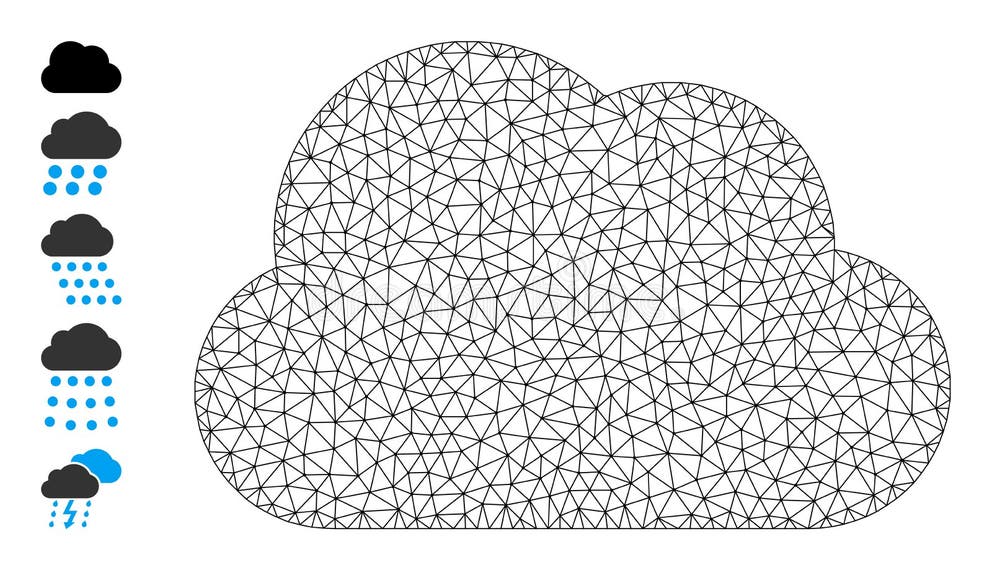 Mesh Network Cloud Icon stock vector. Illustration of network - 240259131