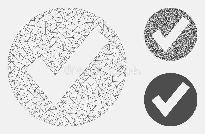 OK Mark Vector Mesh 2D Model and Triangle Mosaic Icon Stock Vector ...