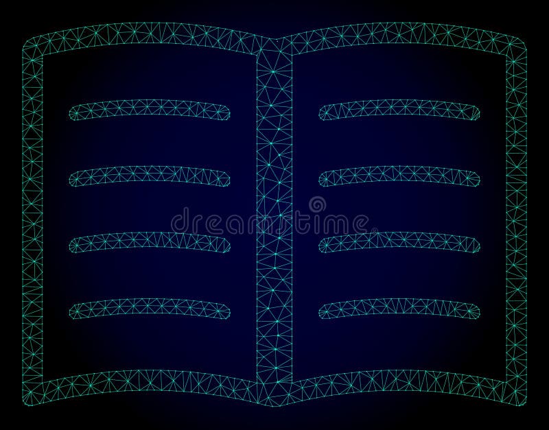 Open Book Polygonal Frame Vector Mesh Illustration Stock Vector ...