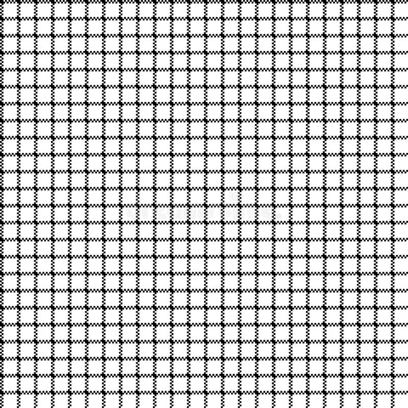 Mesh Pixel Ornament Black Seamless Pattern Stock Vector - Illustration ...