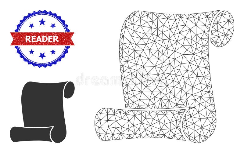 Net Paper Roll Mesh Icon with Spectrum Gradient Stock Vector ...