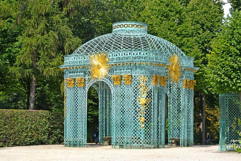 The Mesh Pavilion in the Sanssousi Park. Potsdam, Germany Stock Image ...