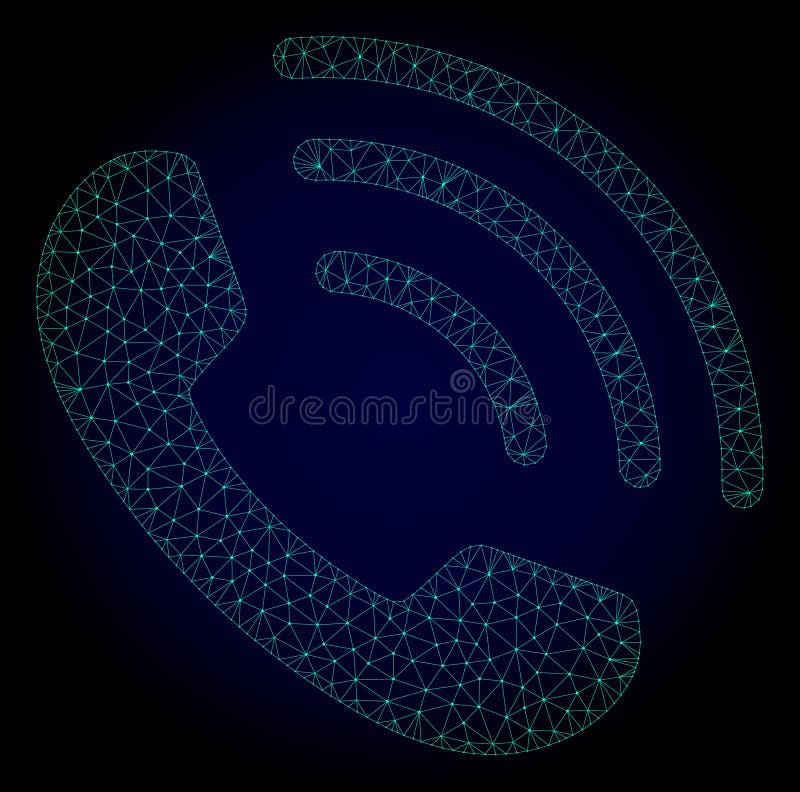 Phone Call Polygonal Frame Vector Mesh Illustration Stock Vector ...