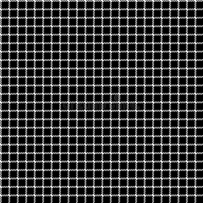 Mesh Pixel Ornament Black Seamless Pattern Stock Vector - Illustration ...