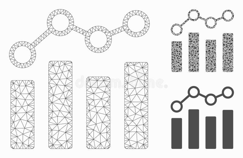 Point Chart Vector Mesh 2D Model and Triangle Mosaic Icon Stock Vector ...