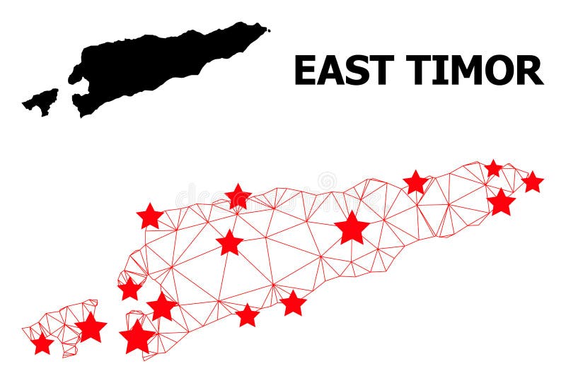 East Timor Map, Stylish Location Icon with East Timor Map and Flag ...
