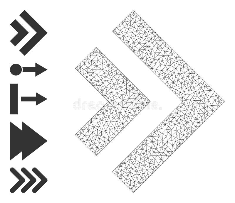 Web Network Shift Right Icon with Simple Glyphs Stock Vector ...