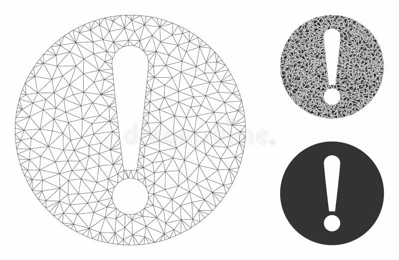 Problem Vector Mesh 2D Model and Triangle Mosaic Icon Stock Vector ...