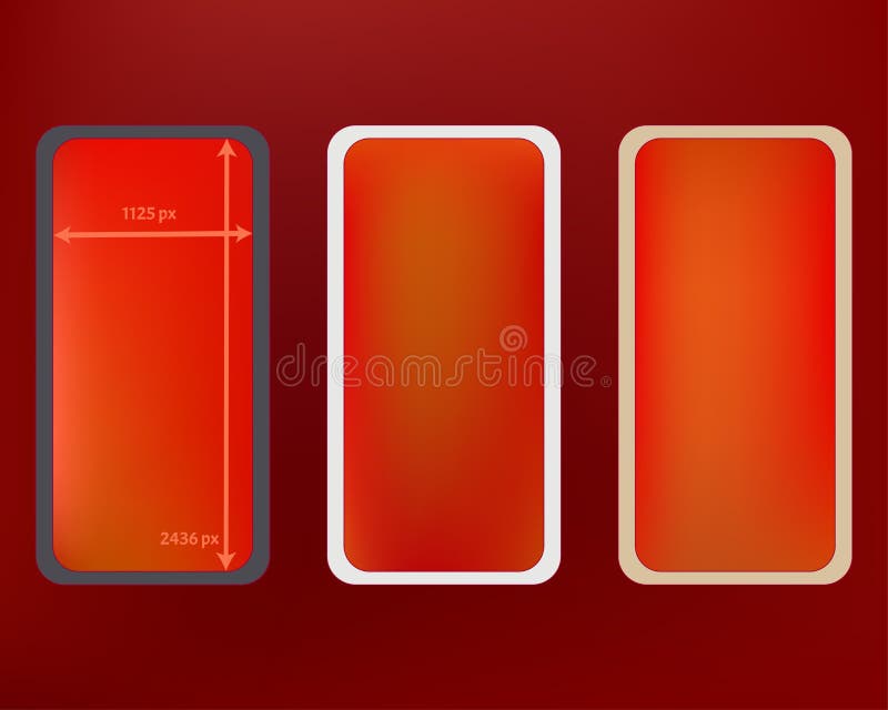 Mesh, Red Colored Phone Backgrounds Kit Stock Illustration ...