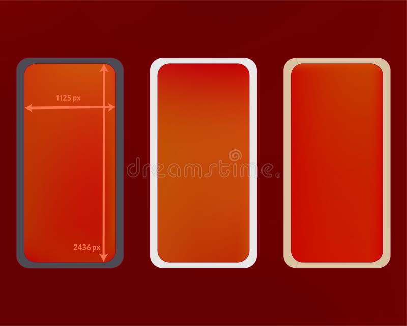 Mesh, Red Colored Phone Backgrounds Kit. Stock Vector - Illustration of ...