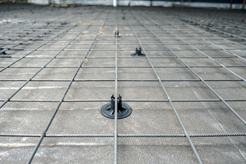 Mesh for Reinforcement Concrete Slab Stock Image - Image of ...