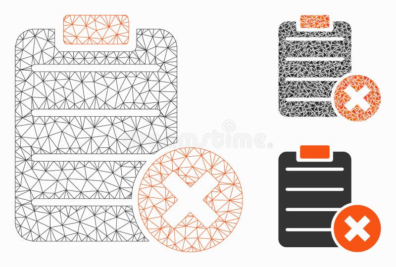 Reject Form Icon. Refusal Document Icon. Flat Illustration of Refuse ...